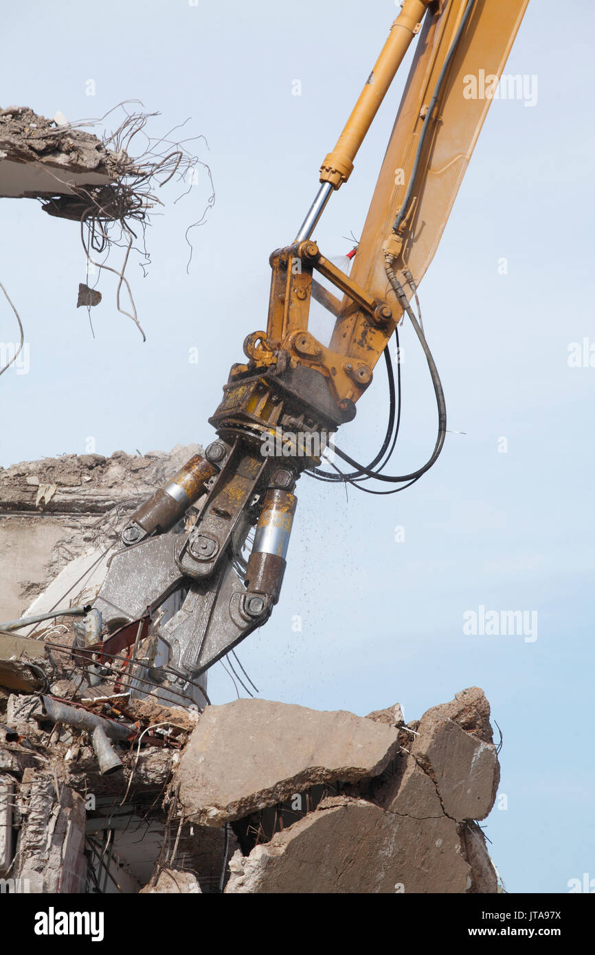 Demolition excavator hi-res stock photography and images - Alamy