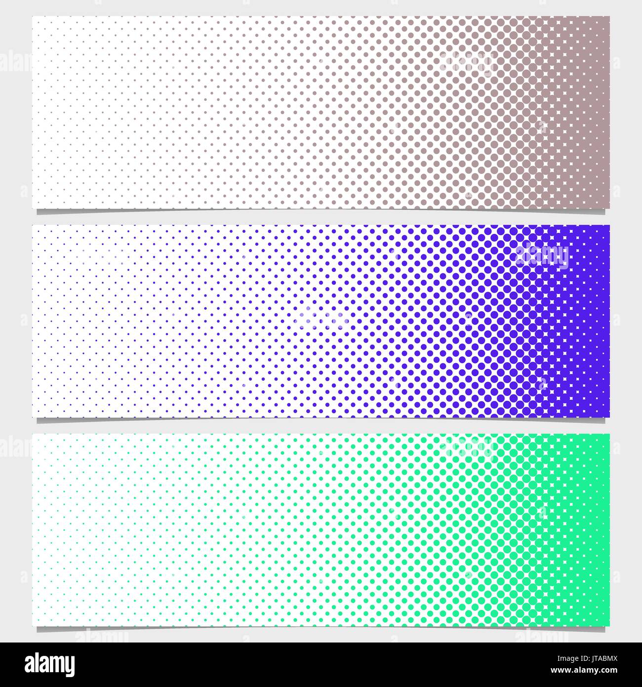 Halftone dot pattern banner template - vector graphic from circles in ...