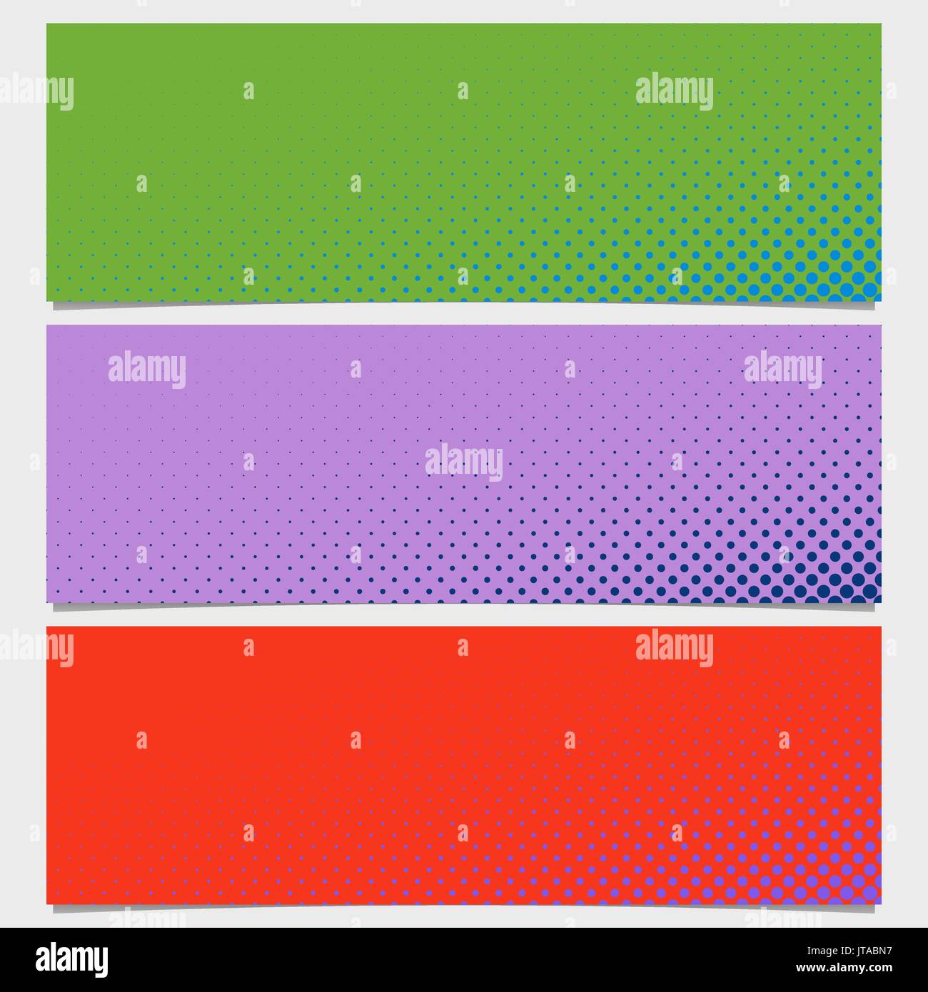 Halftone Circle Pattern Banner Background Vector Design From Dots In Varying Sizes Stock