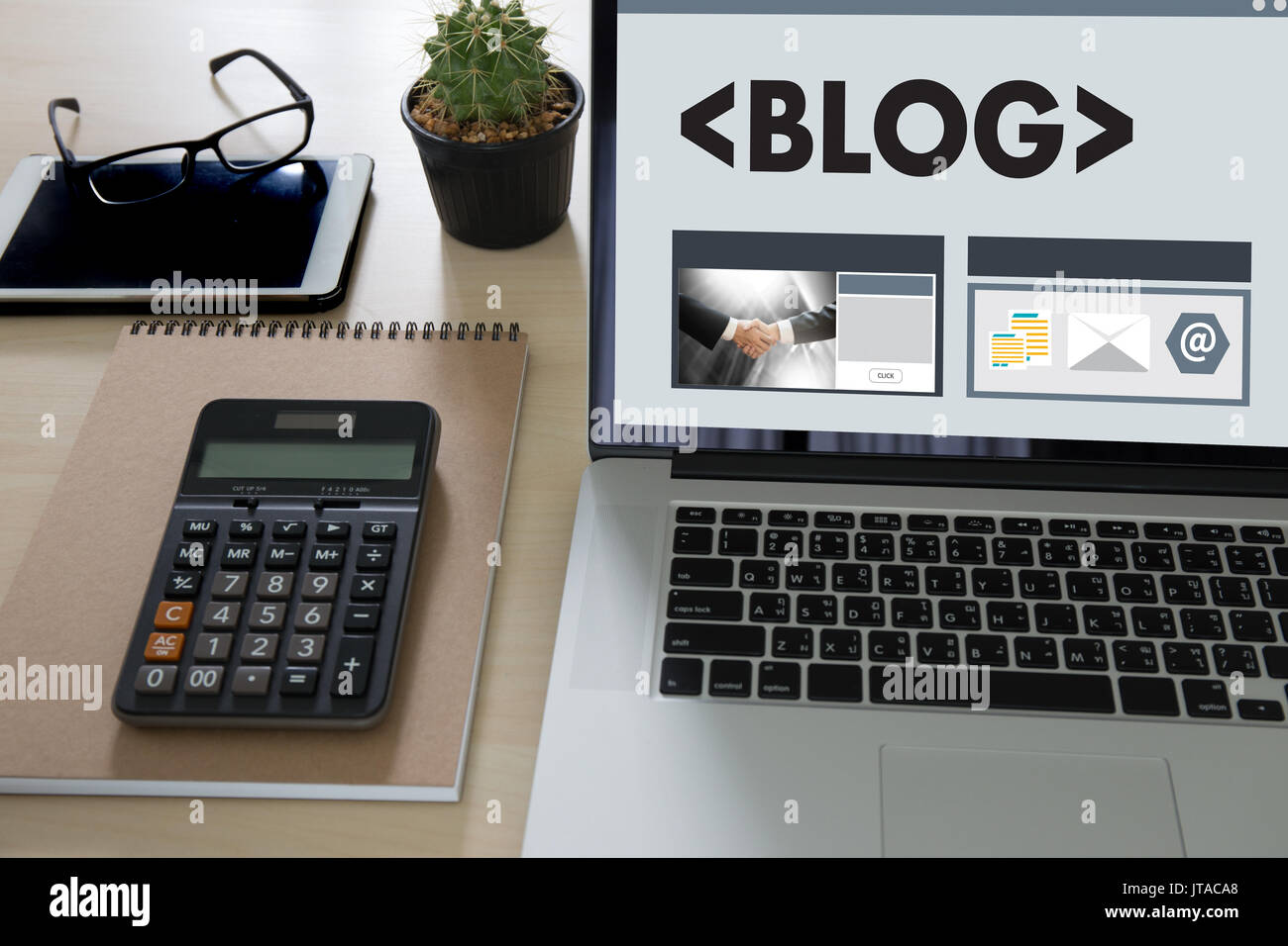 BLOG Website Online Internet Web Page Social Media Connection Network ...