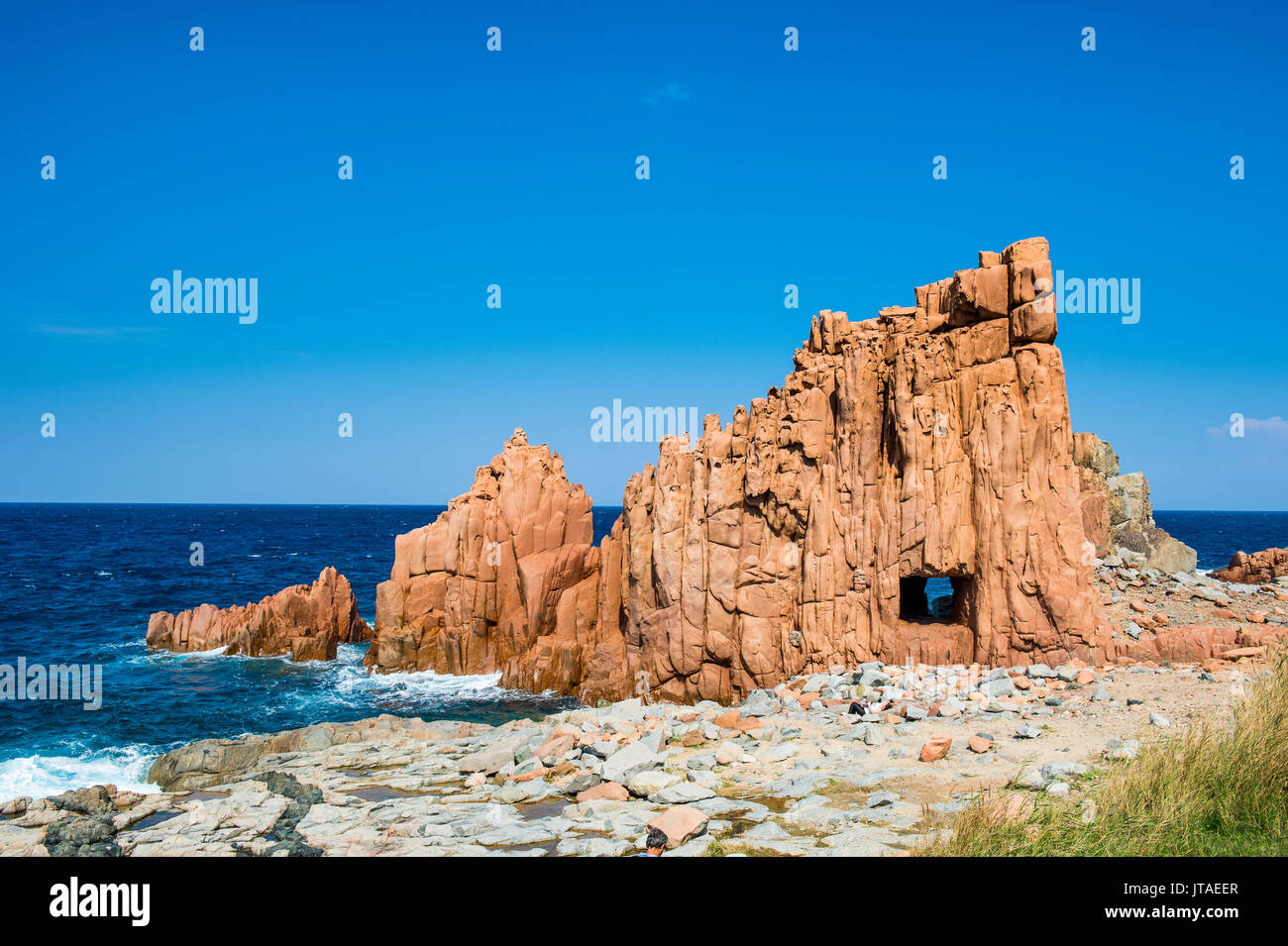 Beach of Rocce Rosse, Arbatax, Sardinia, Italy, Mediterranean, Europe ...