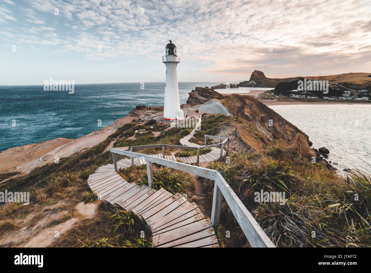 Castlepoint (Castle Point) Lighthouse, Wellington region, North Island ...