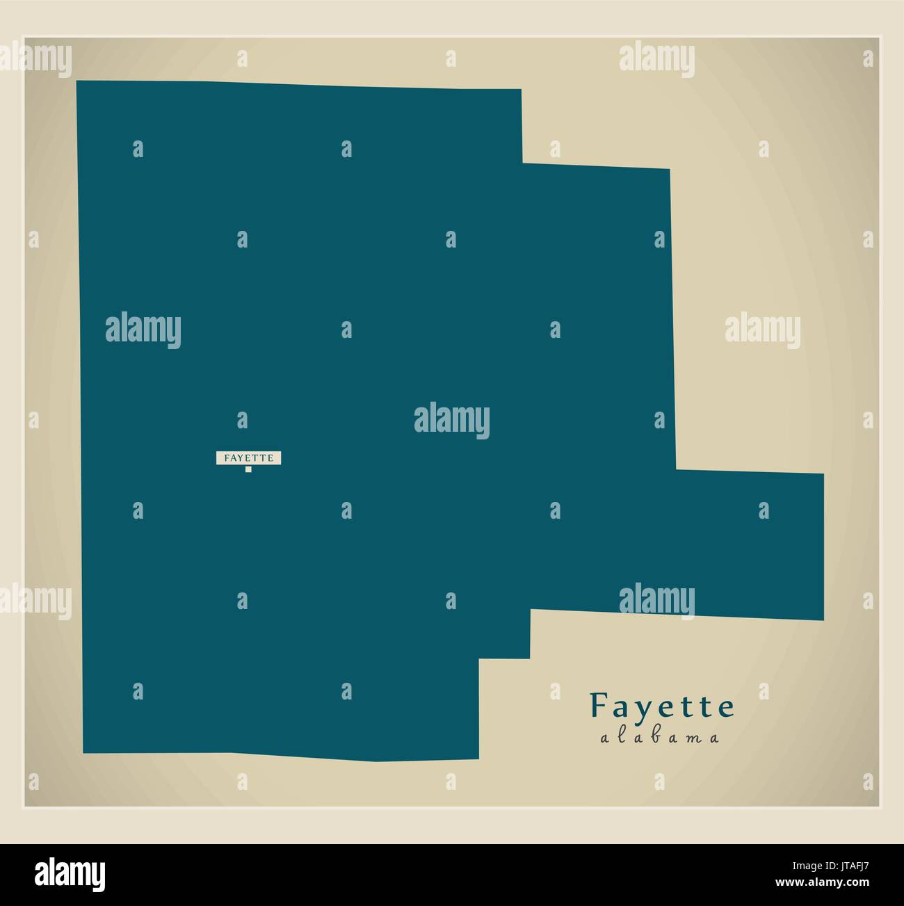 Modern Map - Fayette Alabama county USA illustration Stock Vector Image ...