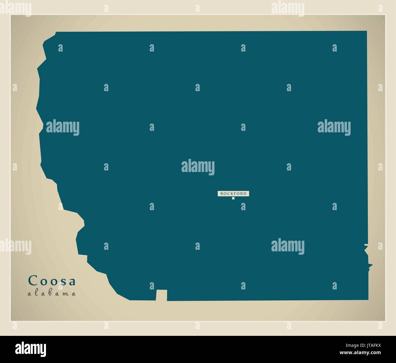 Coosa county map hi-res stock photography and images - Alamy