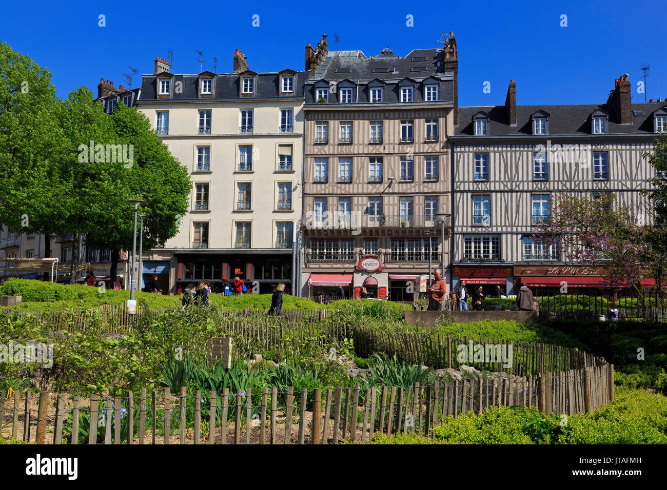 Place du Vieux Marche, Old Town, Rouen, Normandy, France, Europe Stock ...