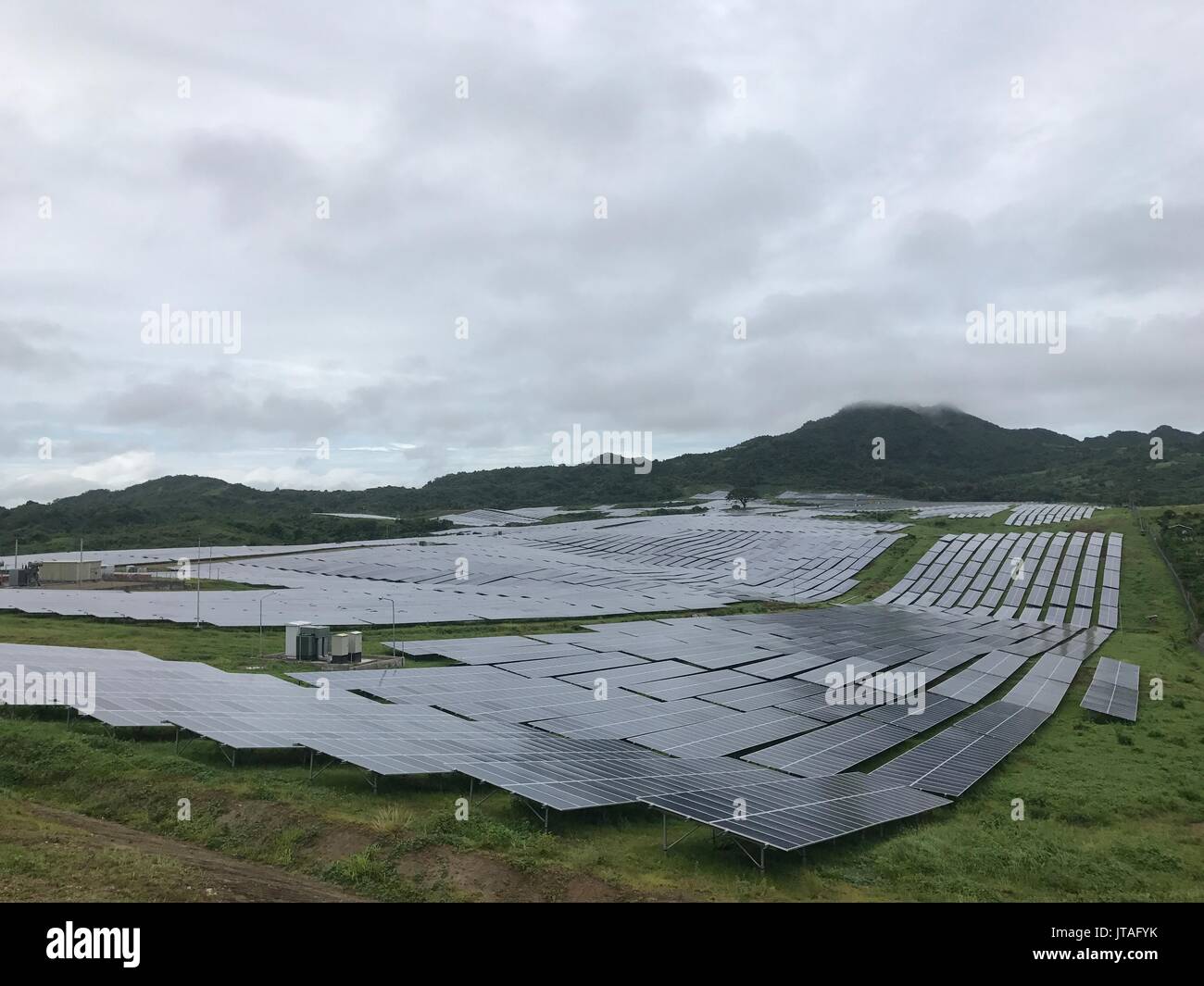 Philippines. 03rd Aug, 2017. The Calatagan Solar Farm is a 160 hectares ...