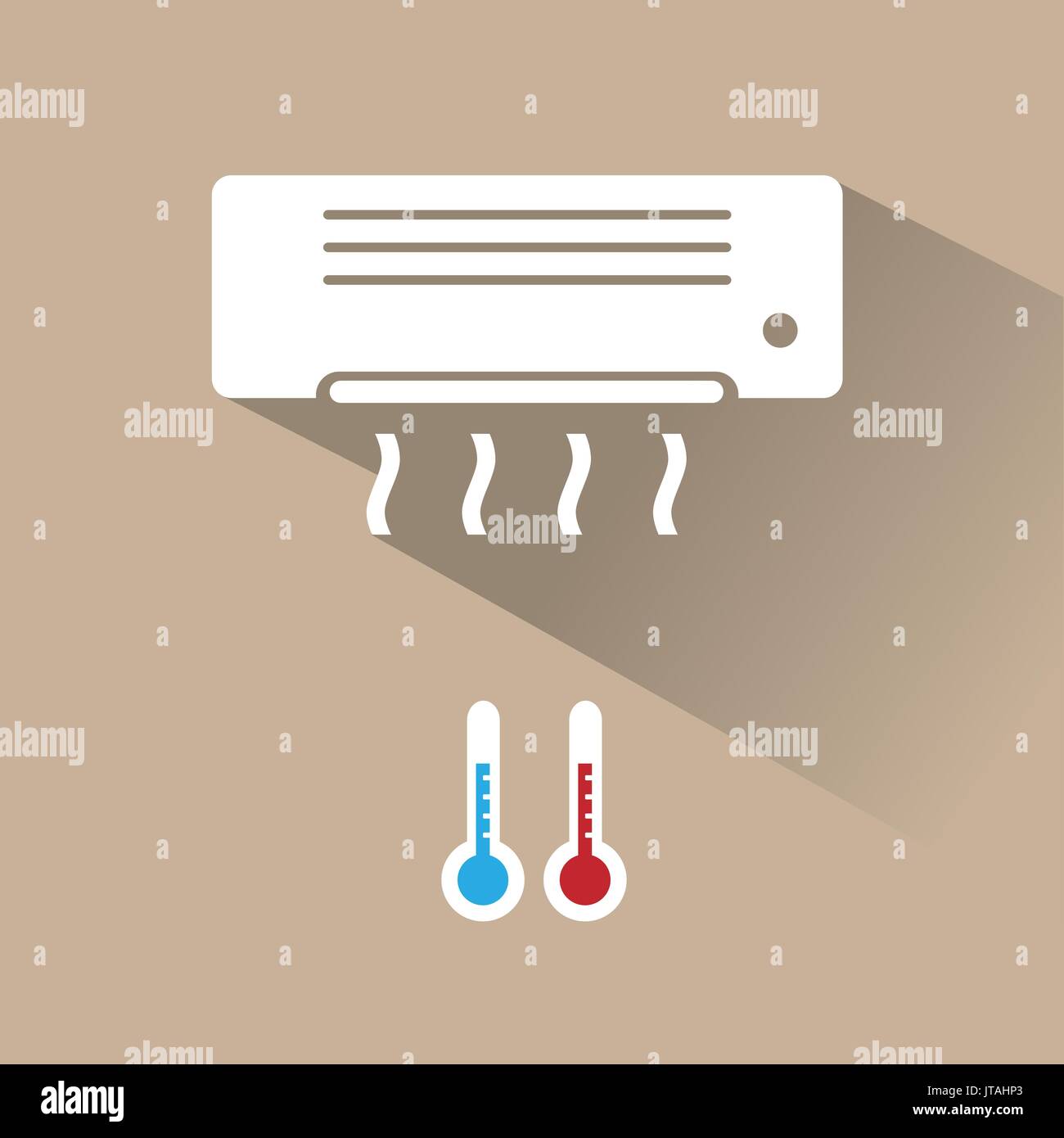 Air conditioner icon with cold and fresh air Stock Vector Image & Art ...