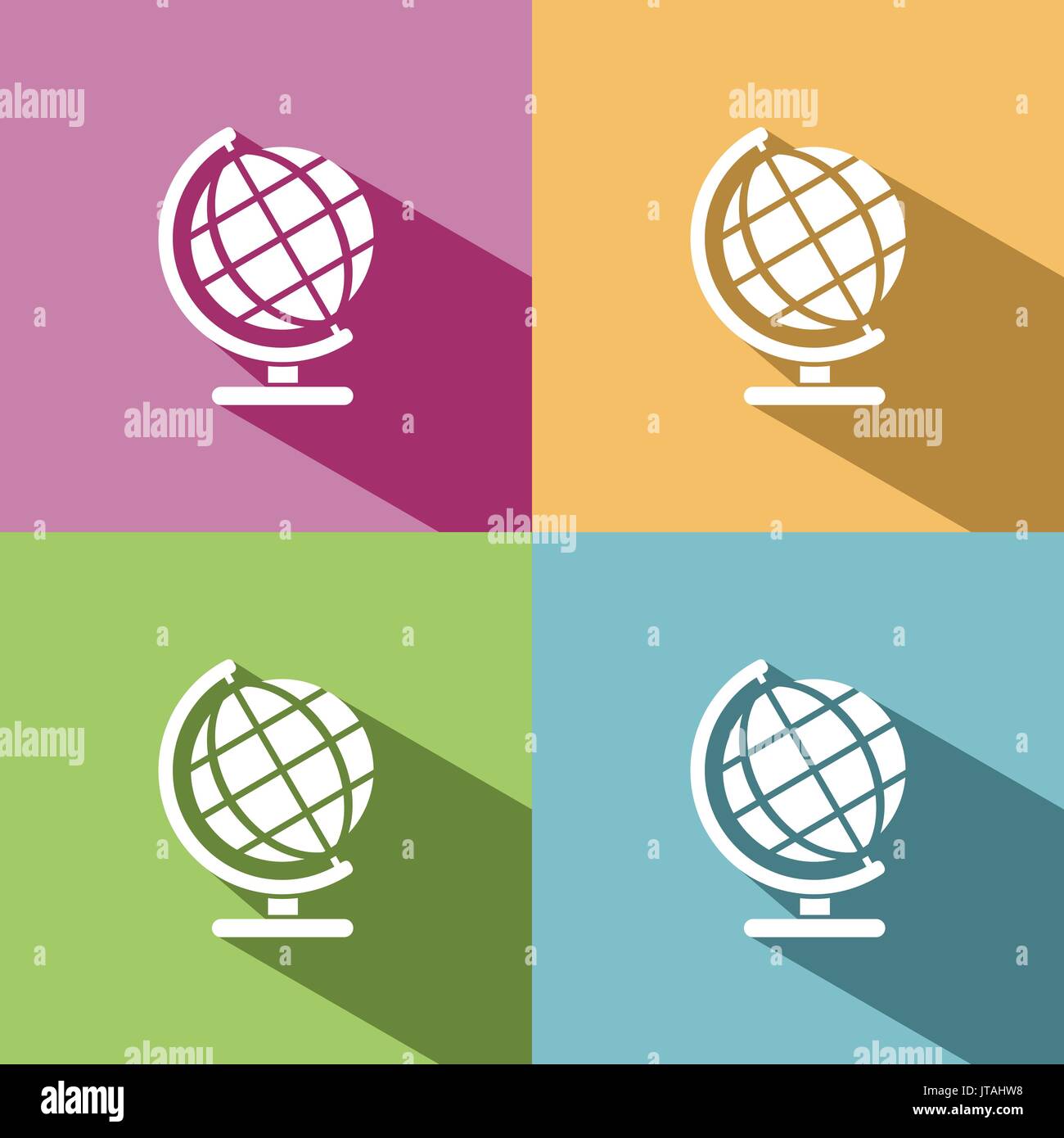 Globe icon with shade on colored background Stock Vector Image & Art ...