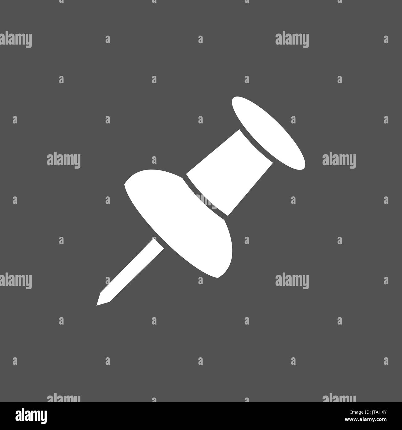 Push pin flat vector Black and White Stock Photos & Images - Alamy