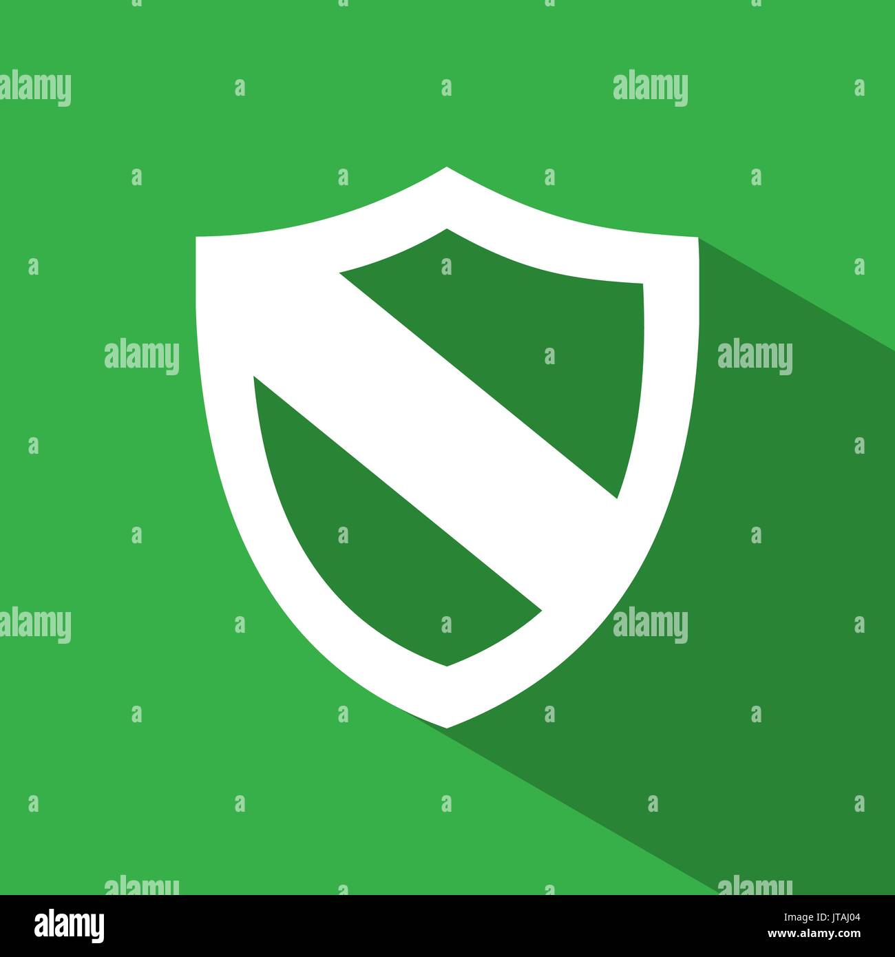 Protection shield icon with shade on green background Stock Vector ...