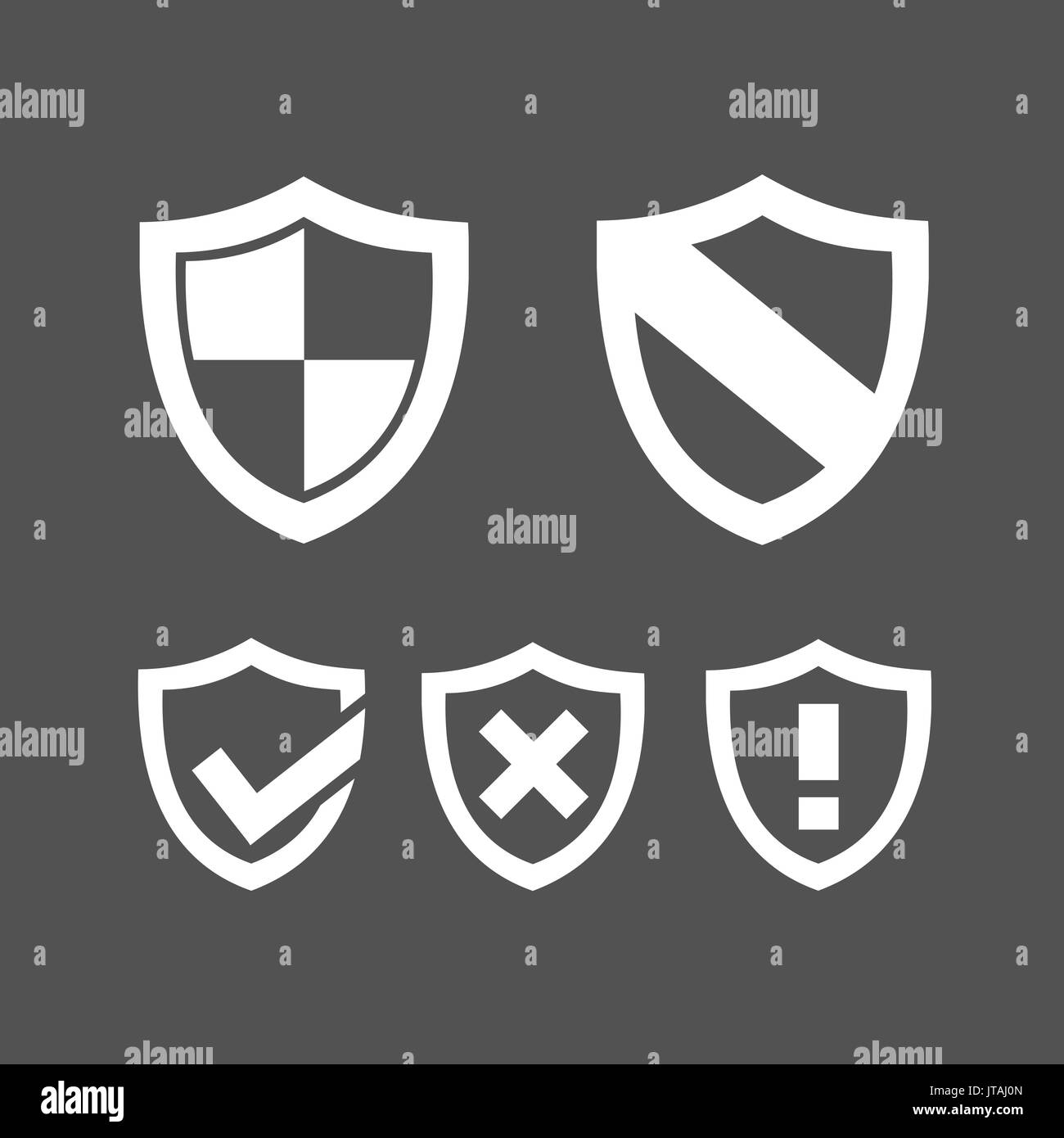 Shield check mark logo icon Black and White Stock Photos & Images - Alamy