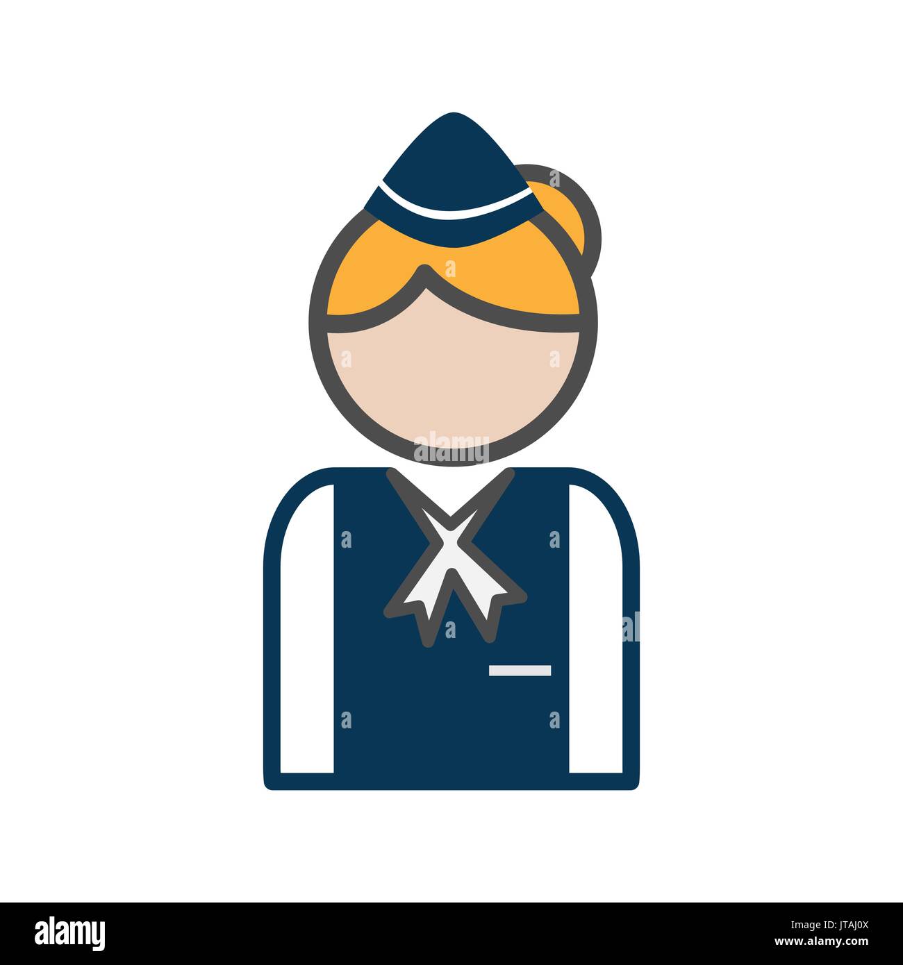 Air hostess stewardess icon illustration hi-res stock photography and ...