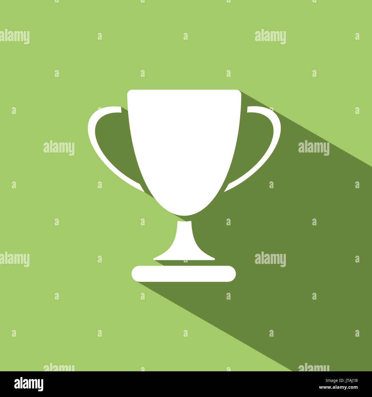 Trophy icon with shadow on green background Stock Vector Image & Art ...