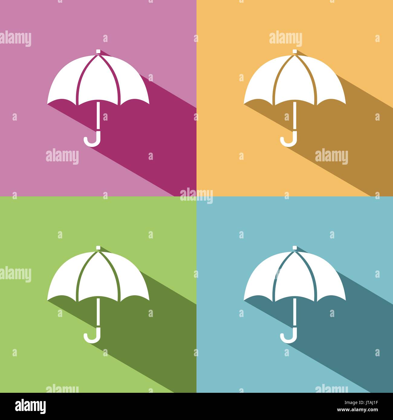 Umbrella icon with shade on colored background Stock Vector Image & Art ...