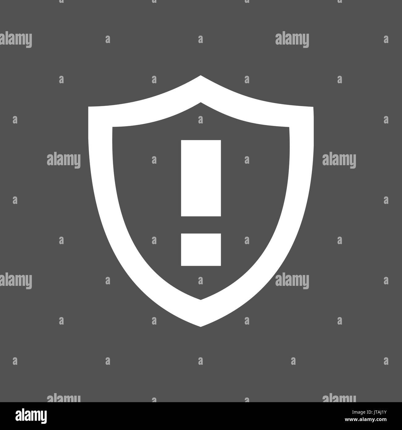 Line shield caution sign Stock Vector Images - Alamy