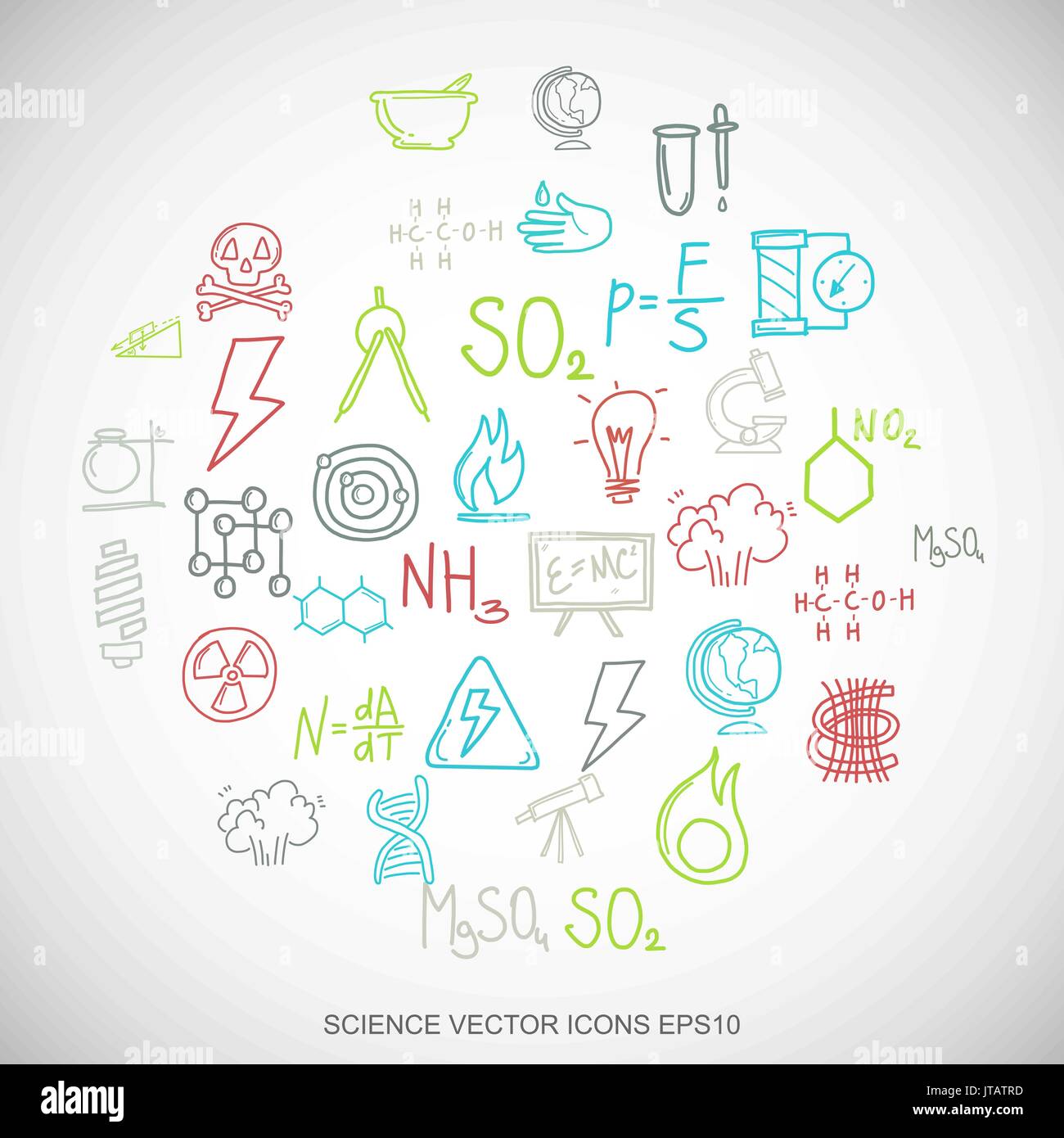 Doodles education hand drawn pattern hi-res stock photography and ...