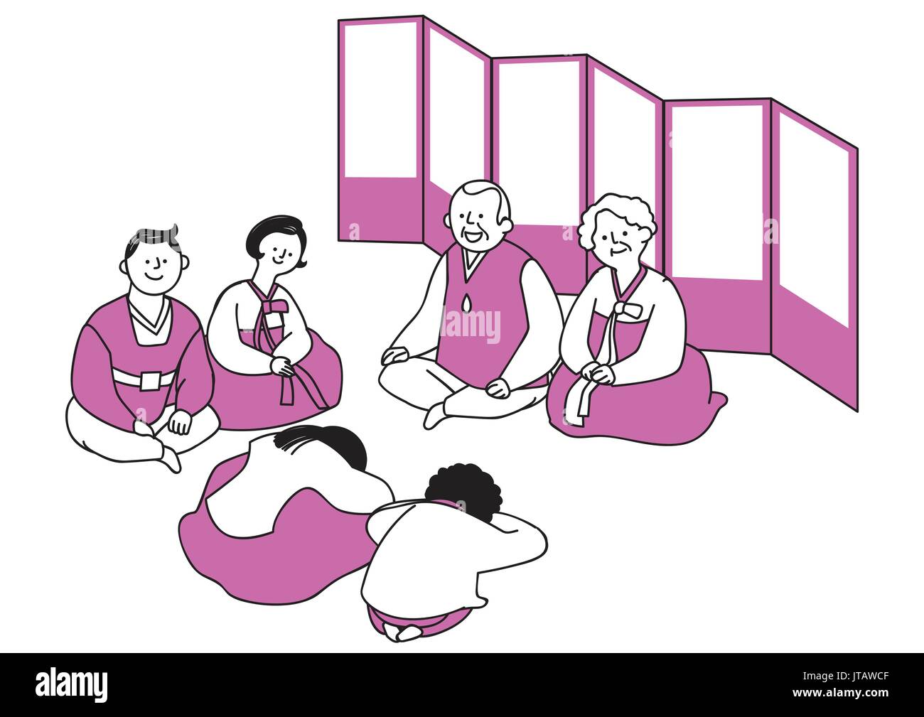 Family festive Stock Vector Images - Alamy