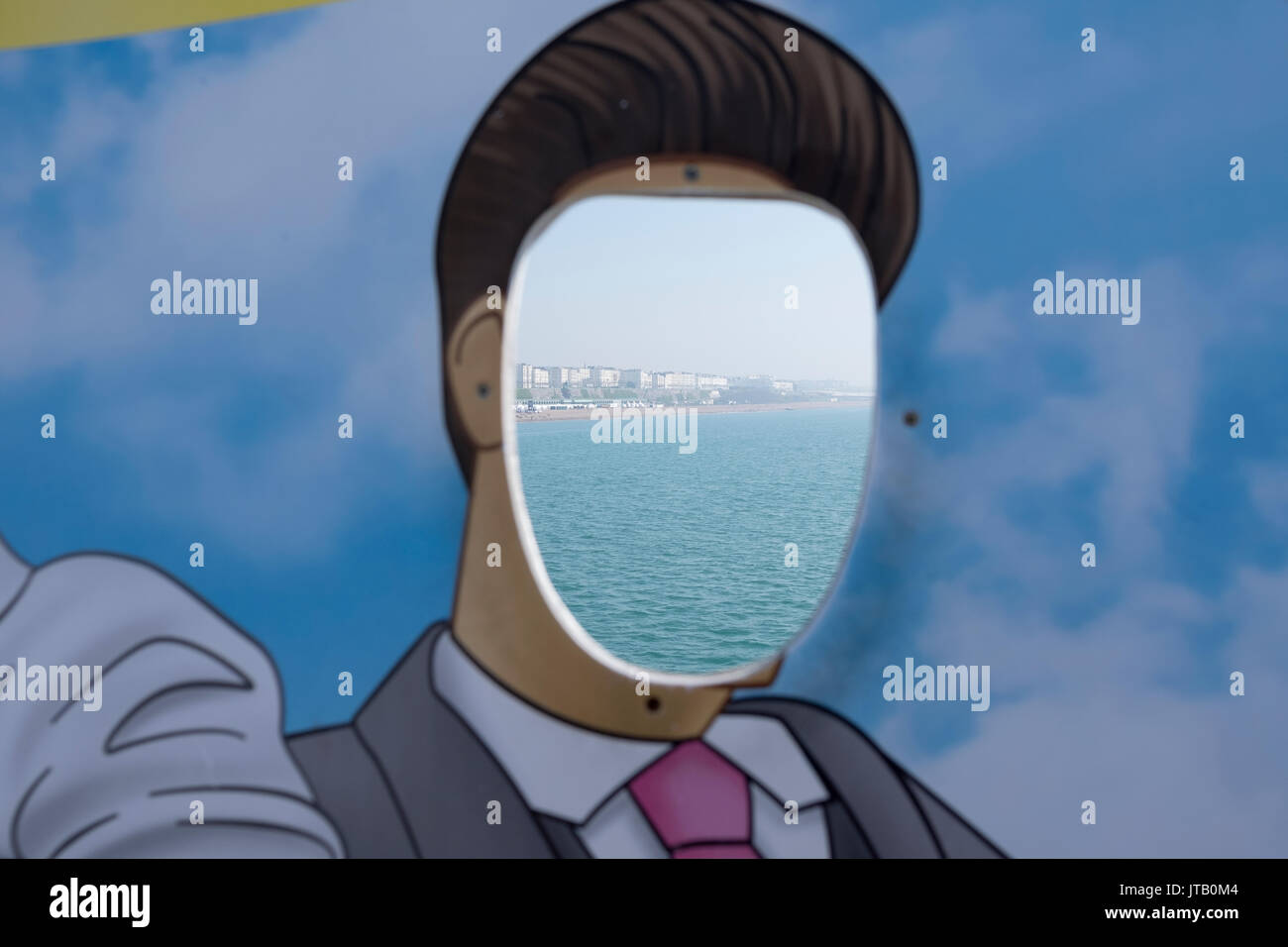 Comic foreground at Brighton Pier, Brighton England Stock Photo - Alamy