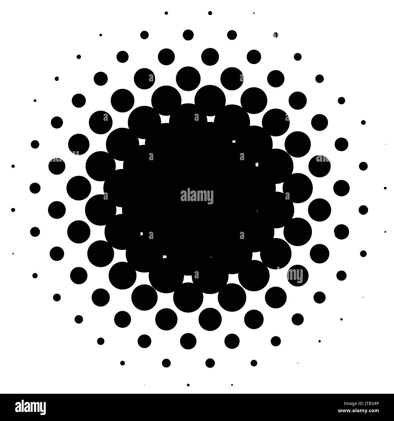 Halftone element, circular halftone pattern. Specks, halftone circle ...