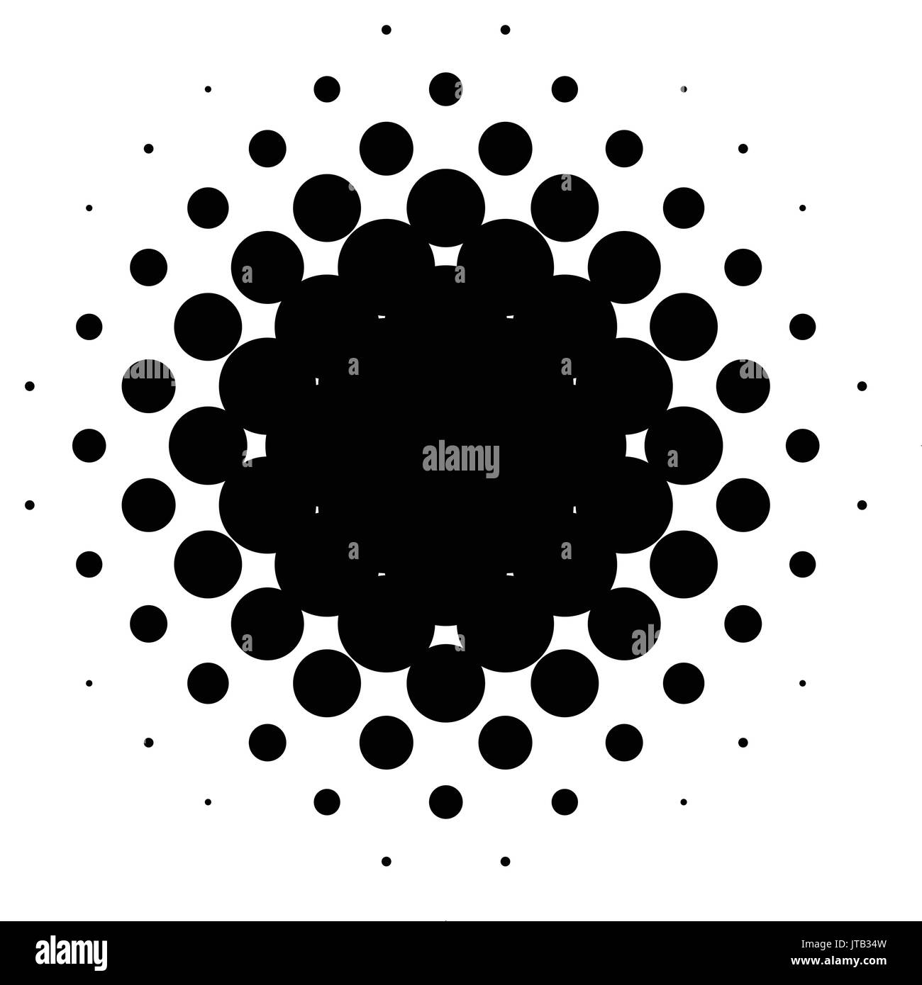 Halftone element, circular halftone pattern. Specks, halftone circle ...