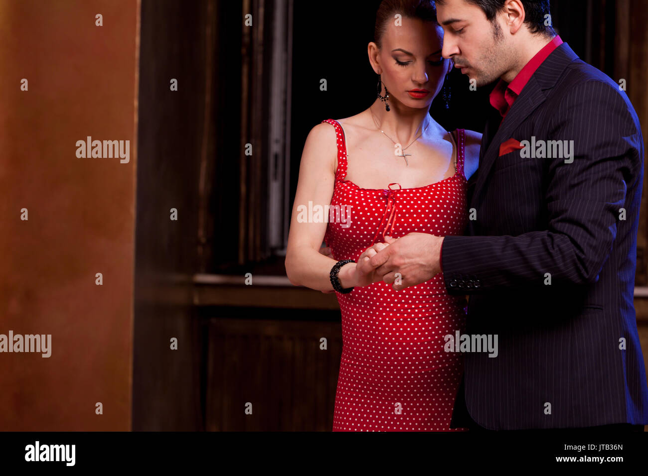 Beautiful dancers performing an argentinian tango dance Stock Photo - Alamy