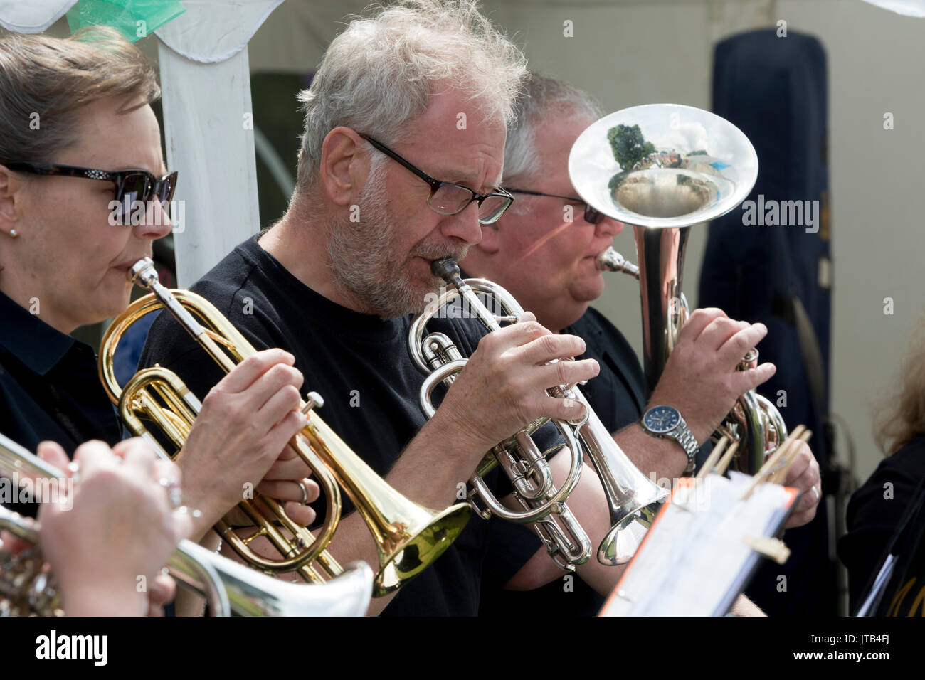 Blowing Playing Brass Instruments High Resolution Stock Photography and ...