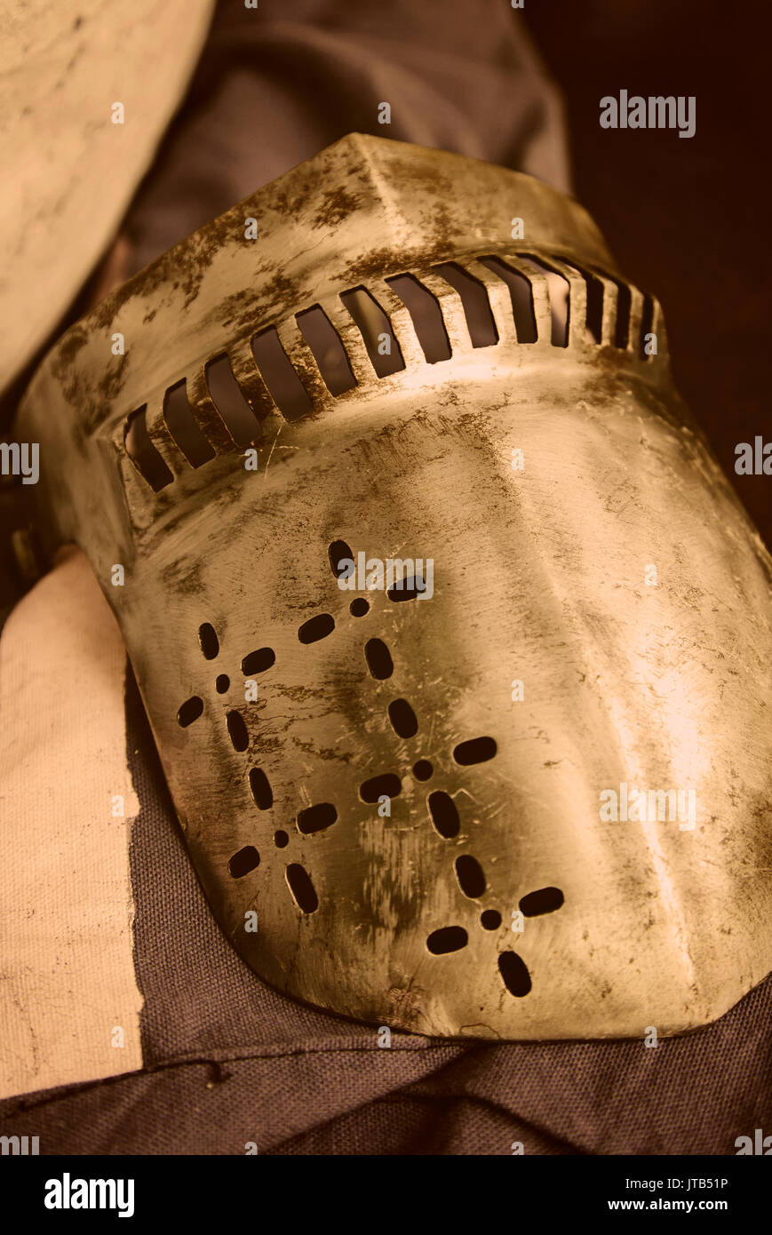Medieval armor, detail of an ancient armor of war and protection ...