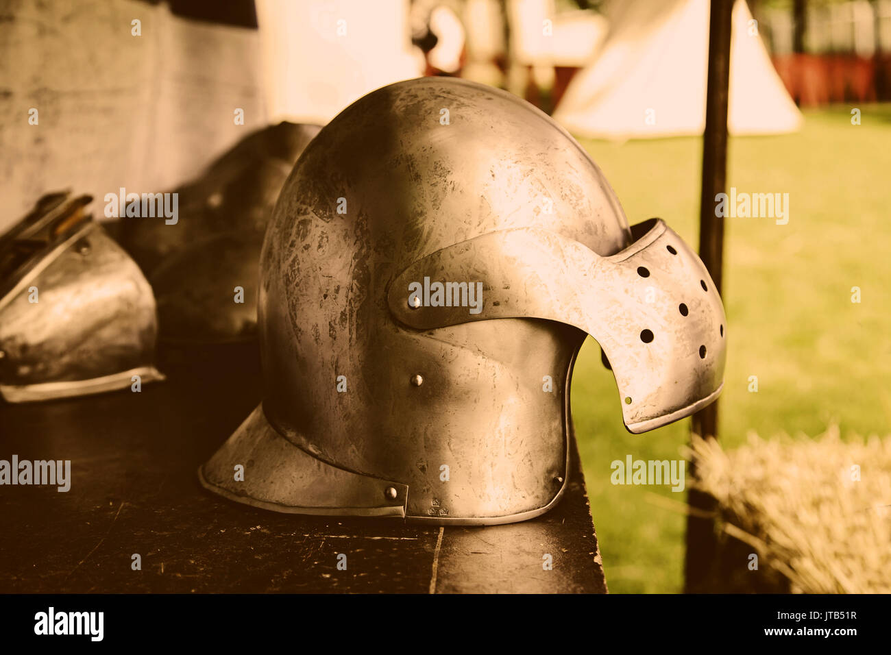 Medieval armor, detail of an ancient armor of war and protection ...