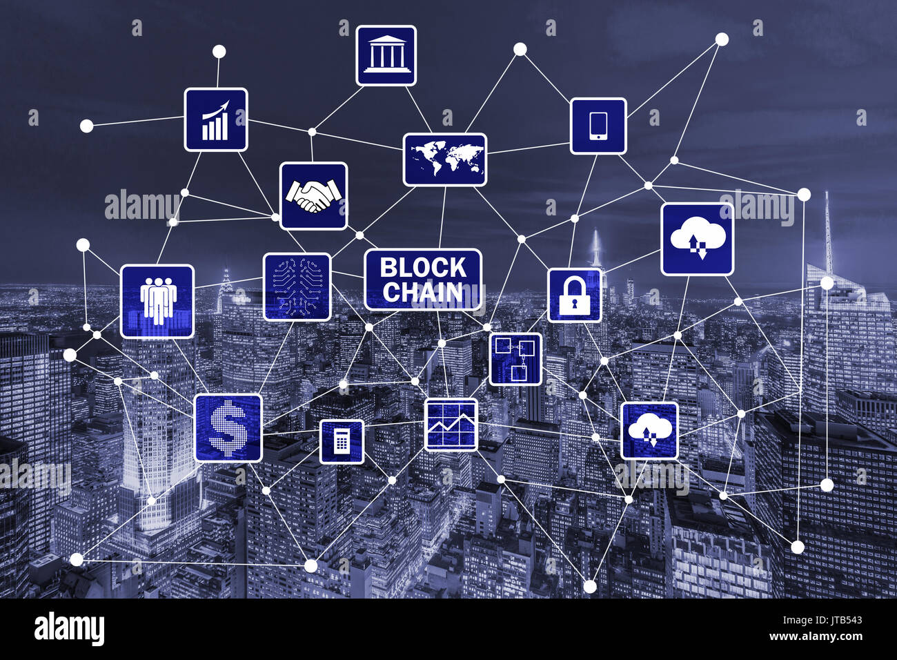 Blockchain concept in database management Stock Photo - Alamy