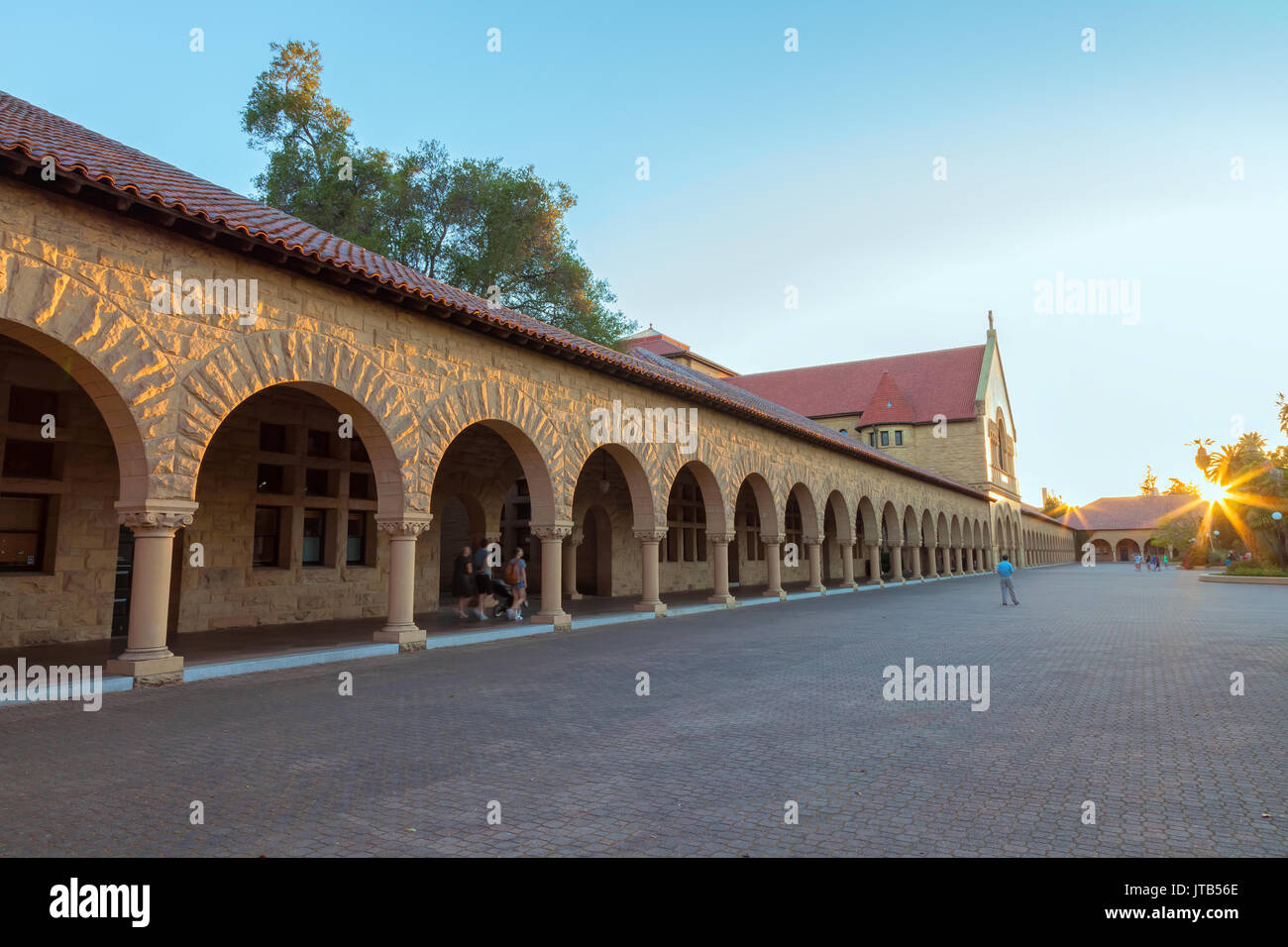 The architectural structures of the Stanford University main campus in ...