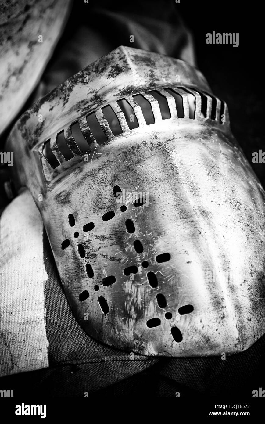 Medieval armor, detail of an ancient armor of war and protection ...