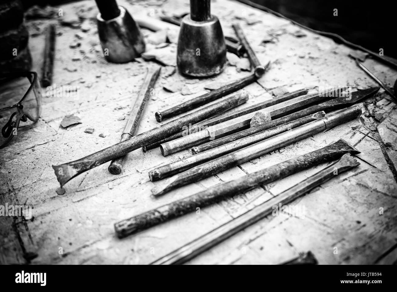 Handcrafted sculpture Black and White Stock Photos & Images - Alamy