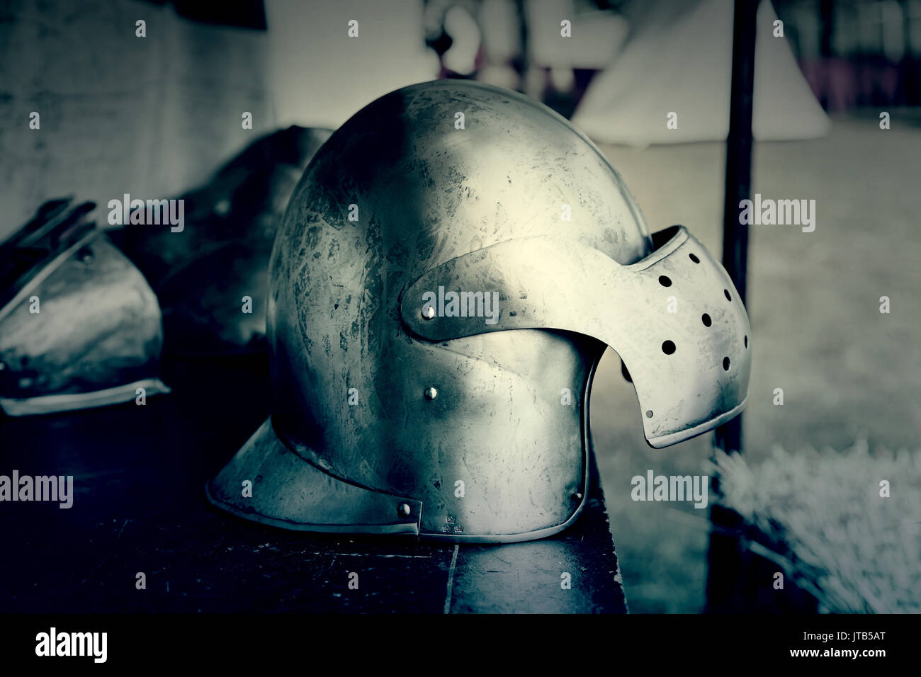 Medieval armor, detail of an ancient armor of war and protection ...