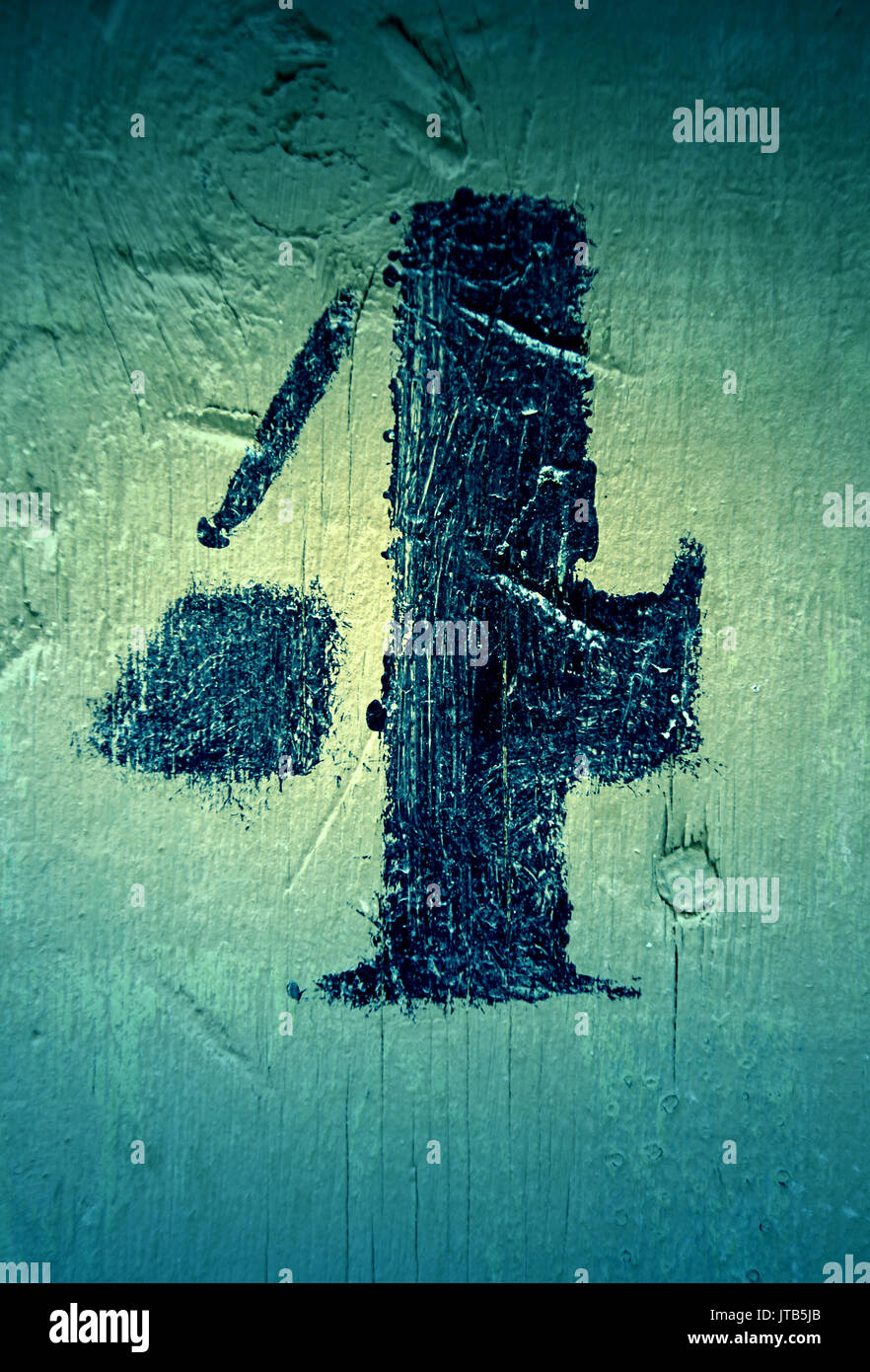 Number four, detail of an even number, information and indication Stock ...