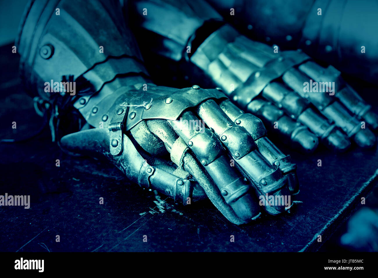 Medieval armor, detail of an ancient armor of war and protection ...