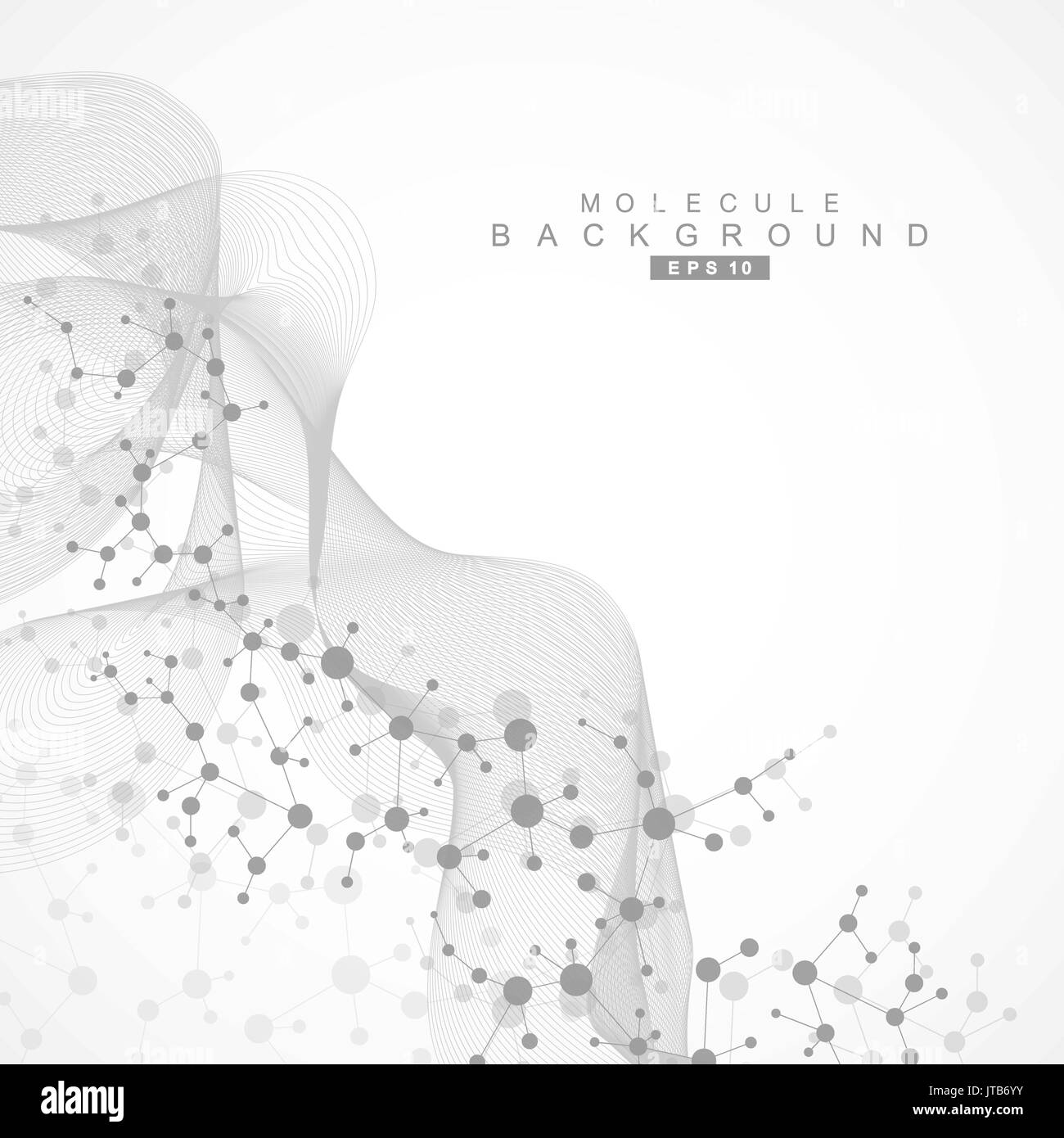 Structure molecule and communication. Dna, atom, neurons. Scientific ...