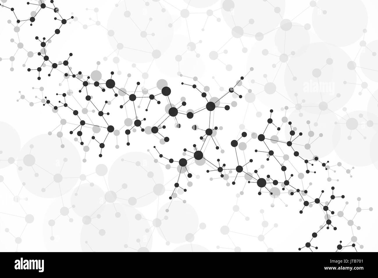 Structure molecule and communication. Dna, atom, neurons. Scientific ...