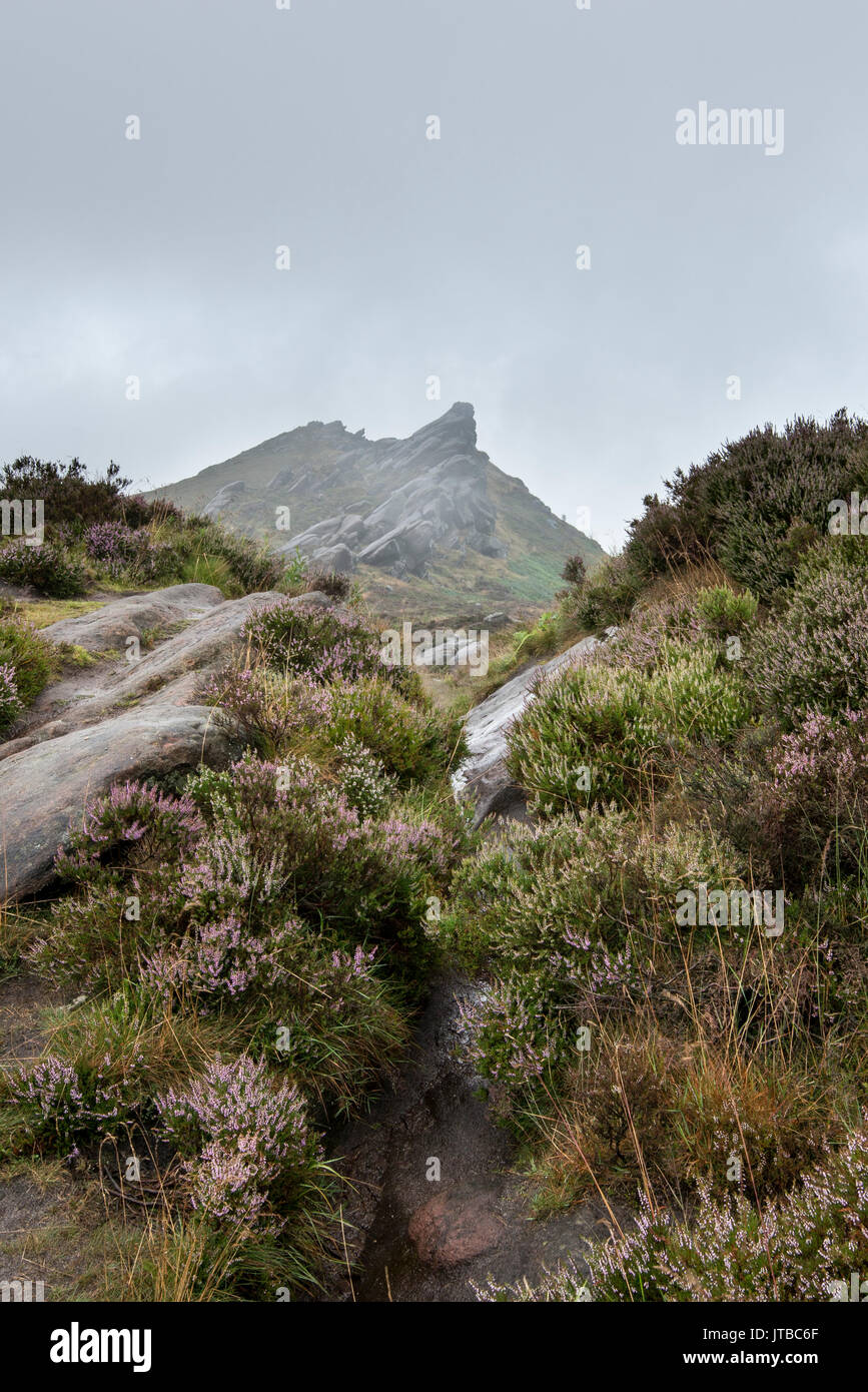 Low cloud over Ramshaw rocks in the Peak District national park ...