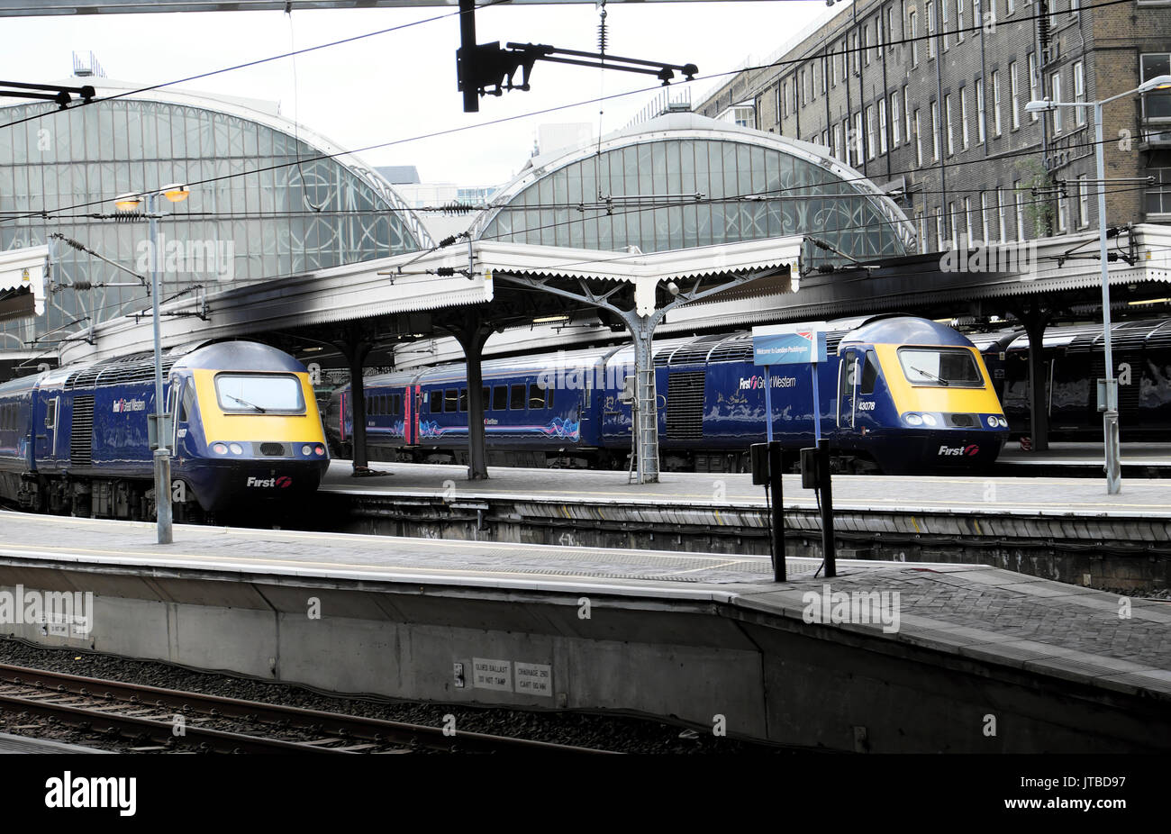 First Great Western trains arrive into Paddington Station in West ...