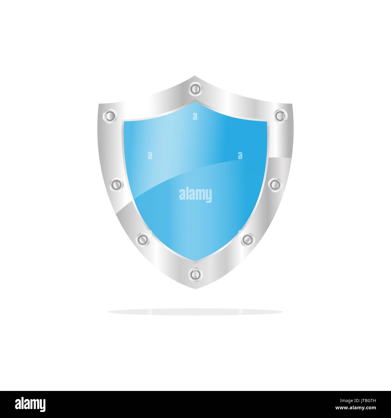 3D Blue security shield on a white background Stock Vector Image & Art ...