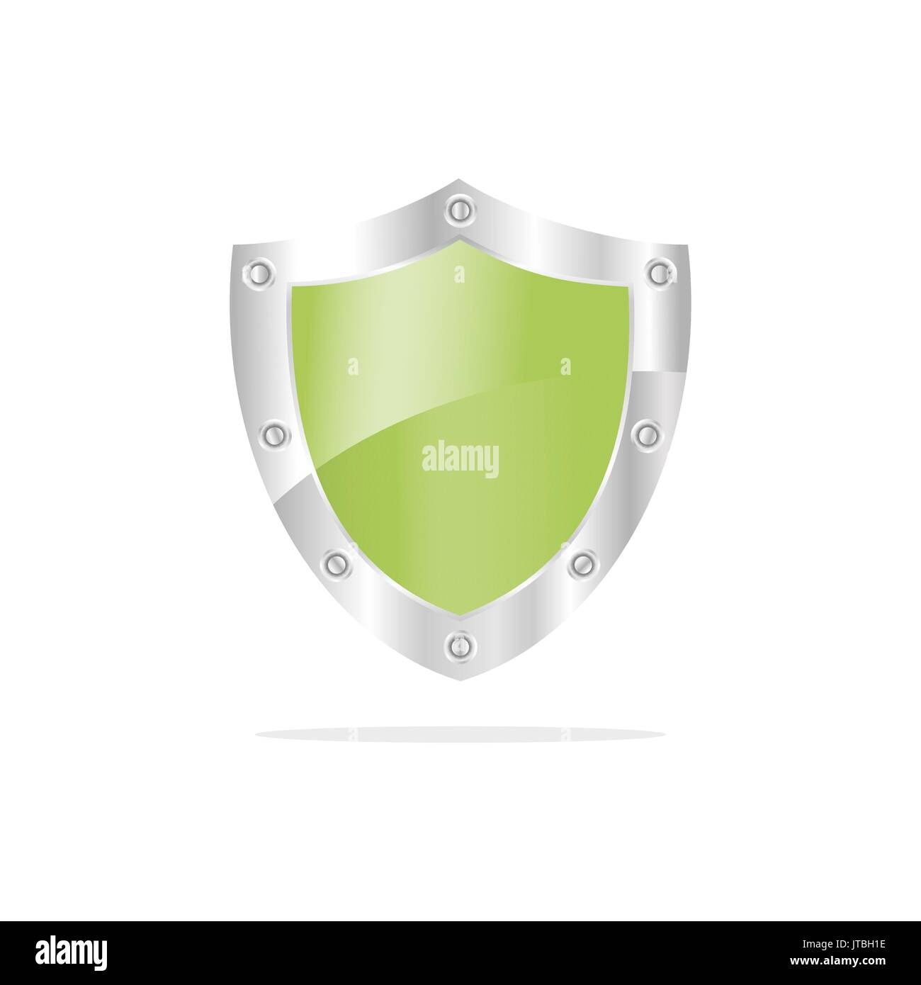 3D Green security shield on a white background Stock Vector Image & Art ...