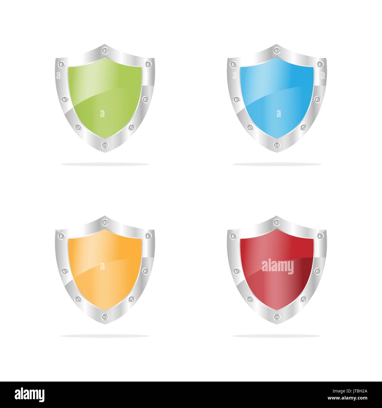 3D Security shields on a white background Stock Vector Image & Art - Alamy