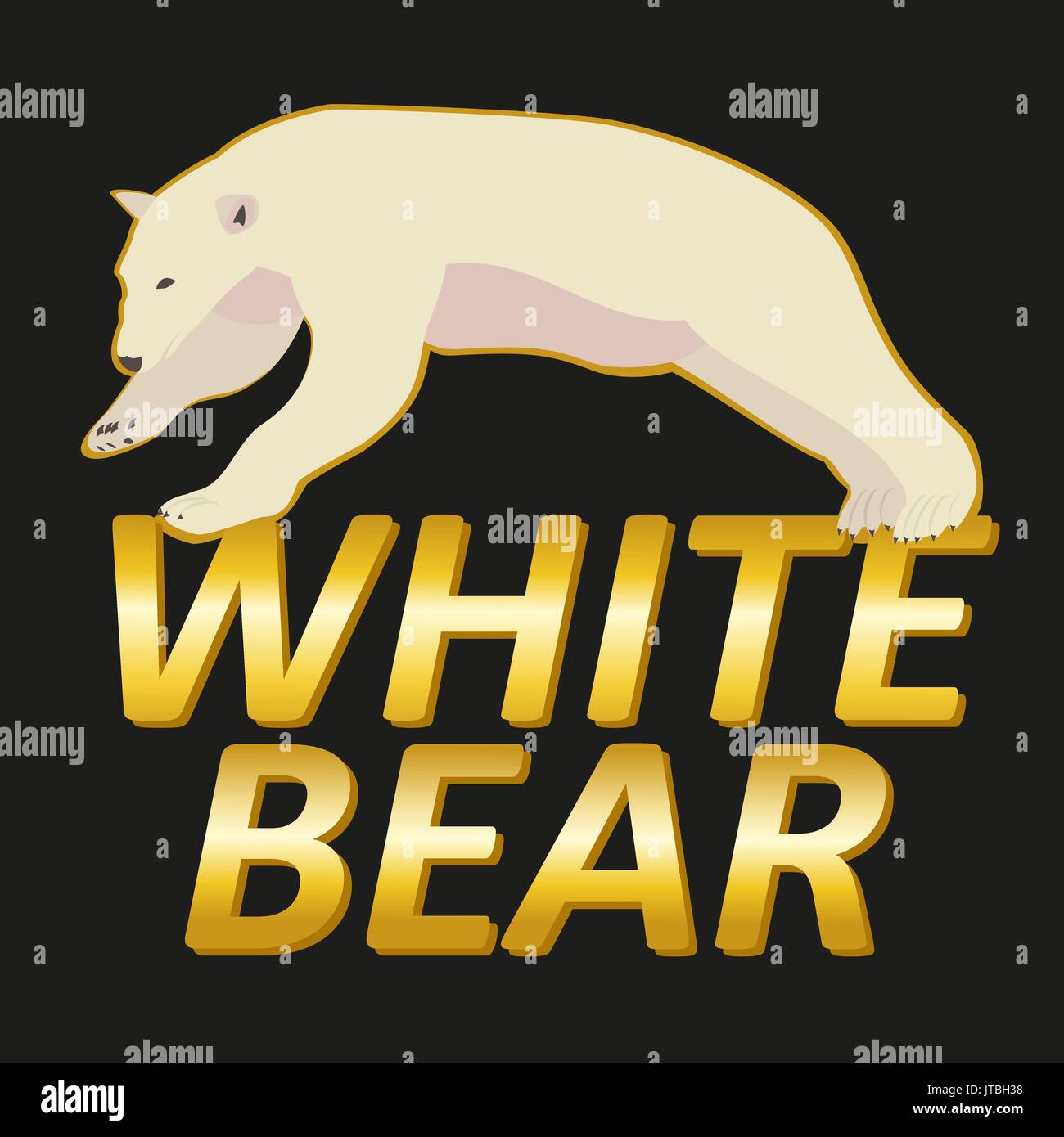 Polar white bear logo vector design Stock Vector Image & Art - Alamy