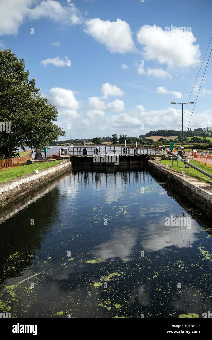 Exeter ship Canal at turf locks, turf hotel, Devon, England, Exeter ...