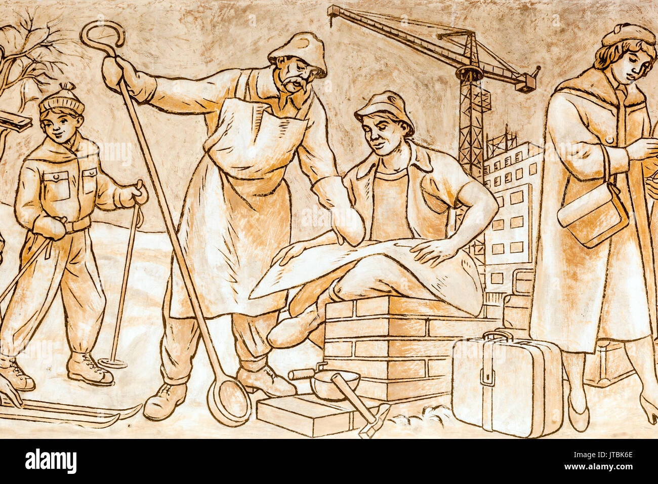 Communist era art 50s 1959 style culture hi-res stock photography and ...