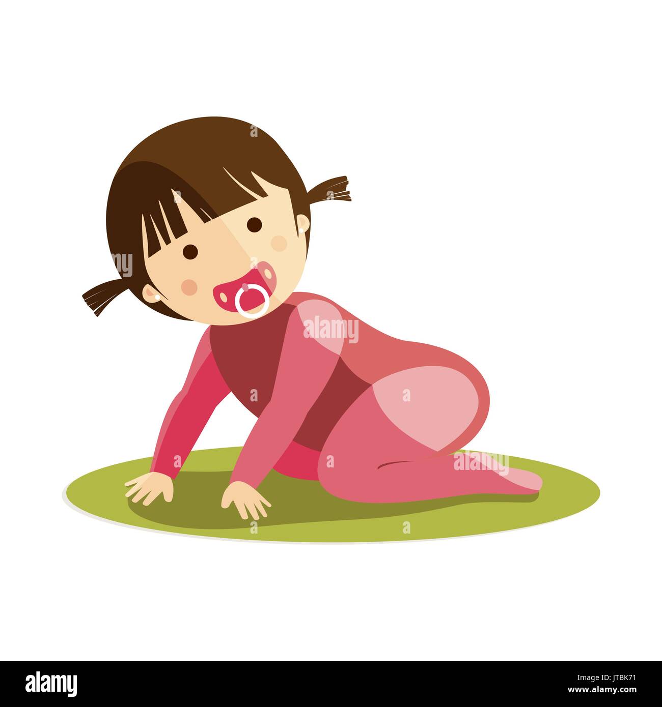 Vector illustration cute crawling baby hi-res stock photography and ...