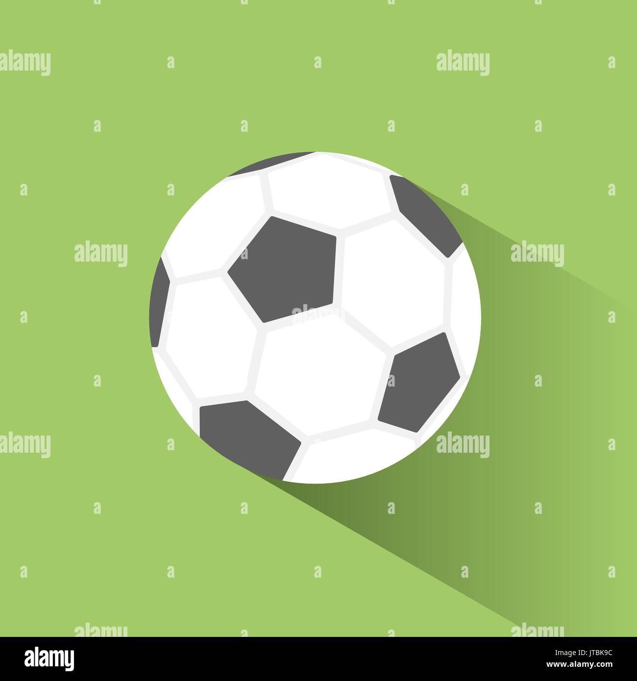 Soccer ball icon with shadow on green background Stock Vector Image ...