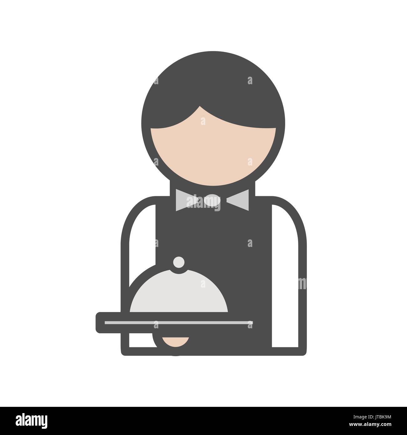 Waiter hand symbol icon vector hi-res stock photography and images - Alamy