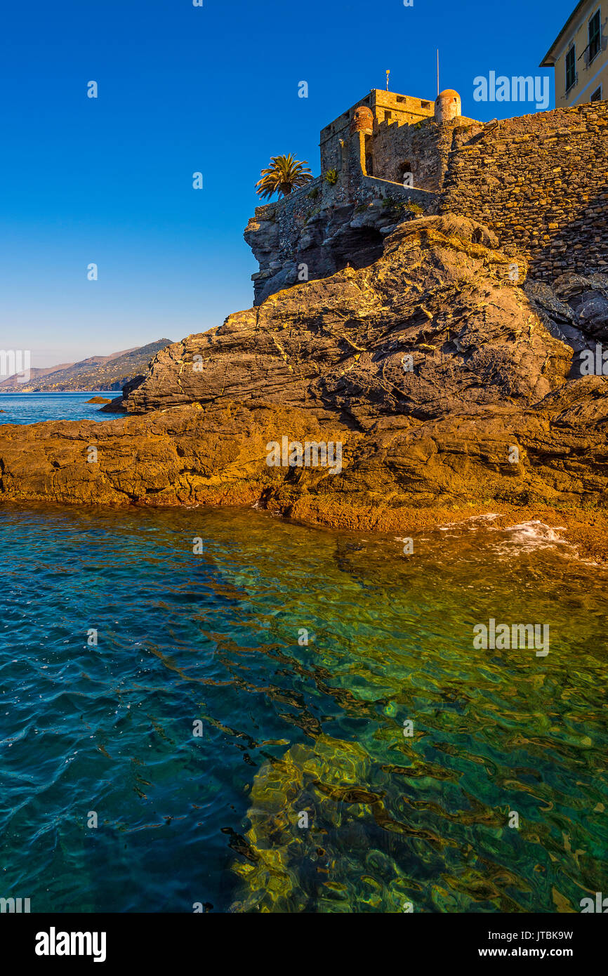Italy Liguria Camogli - the castle Dragonara Stock Photo - Alamy