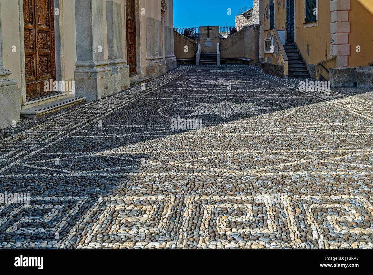 Italy Liguria Camogli - Risseu (typical Ligurian mosaic made of river ...